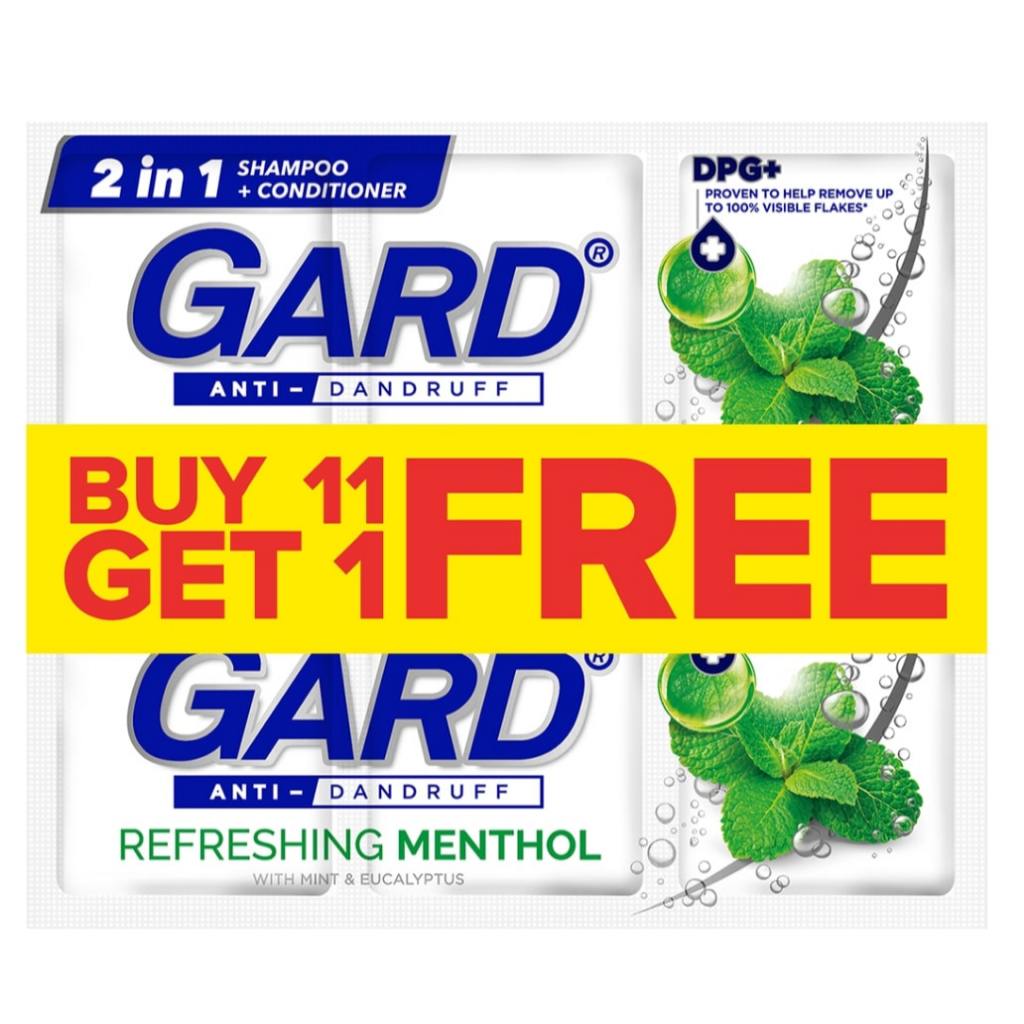 Gard Anti-dandruff Shampoo With Conditioner Refreshing Menthol 13.5ml ...