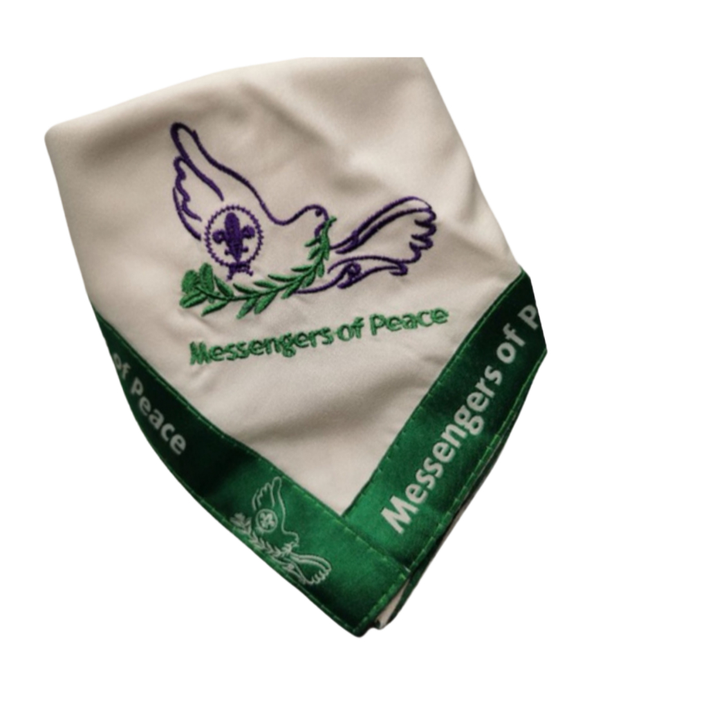 Messengers of Peace Items such as Green Scarf, Woggle, Wristband, and ...