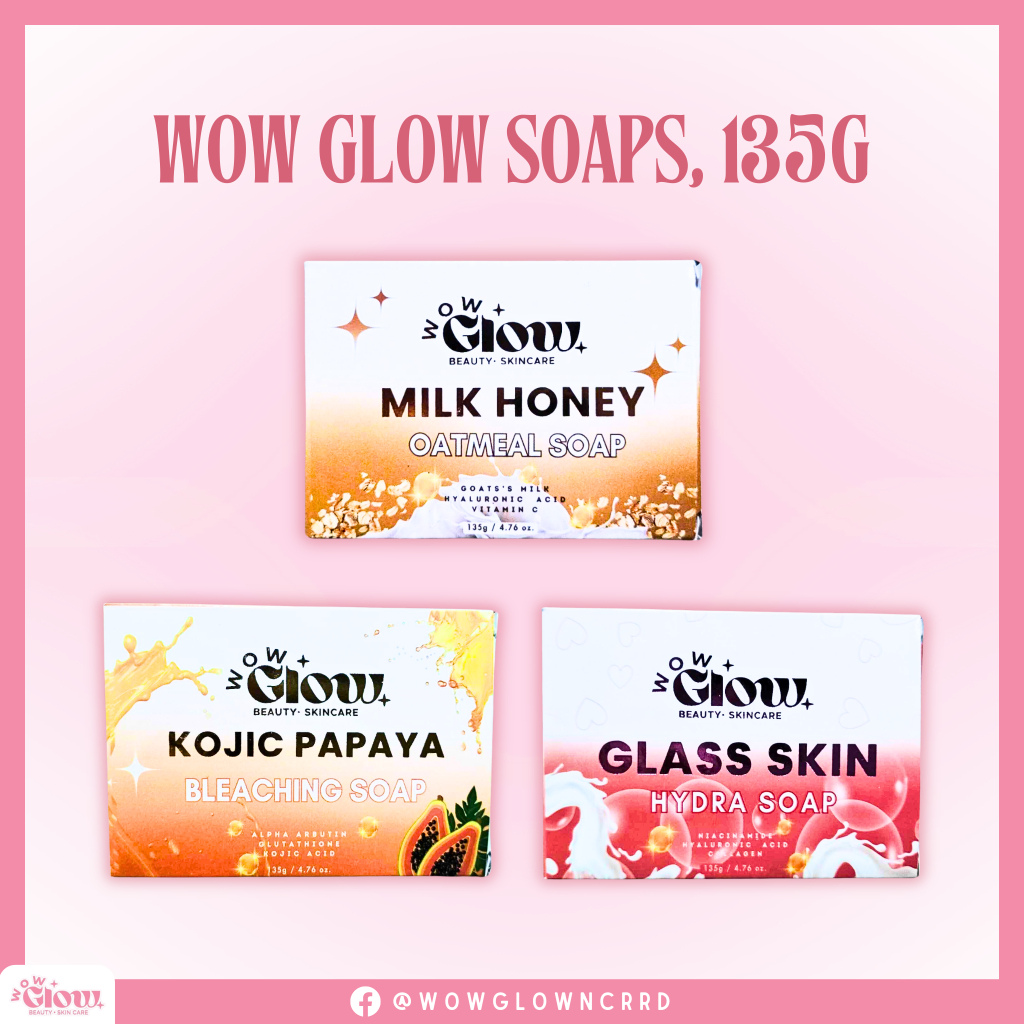 WOW GLOW KOJIC PAPAYA BLEACHING / GLASS SKIN HYDRA / MILK HONEY OATMEAL ...