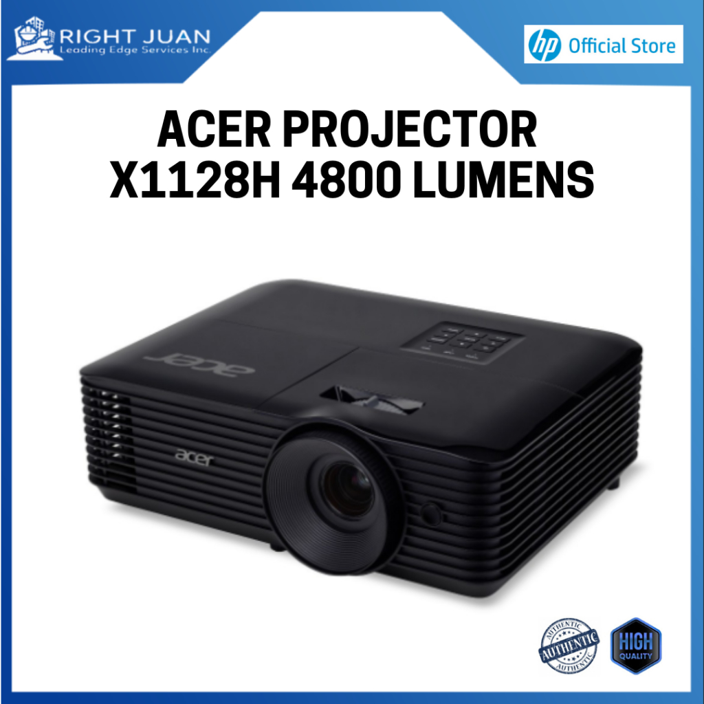 Acer Projector X1128H 4800 Lumens WUXGA 1920x1200 Blue Light Shield DLP ...
