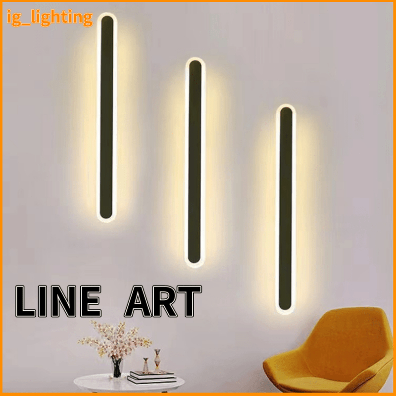 Modern Minimalist Long Strip Wall Lamp Living Room Wall Light Stairs ...