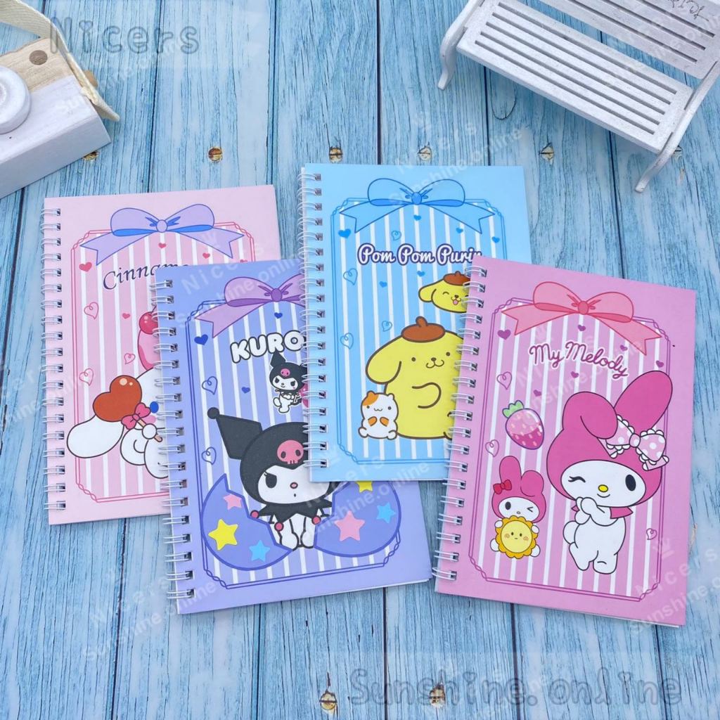 Cute Mini Notepads Sanrio Characters A5 Spiral Notebook | Shopee ...