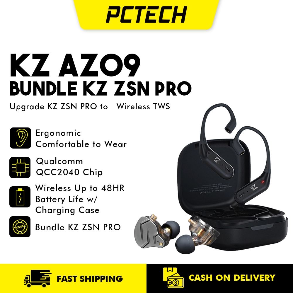 KZ ZSN Pro Earphone Metal Earphones 1BA+1DD Hybrid With KZ AZ09 ...