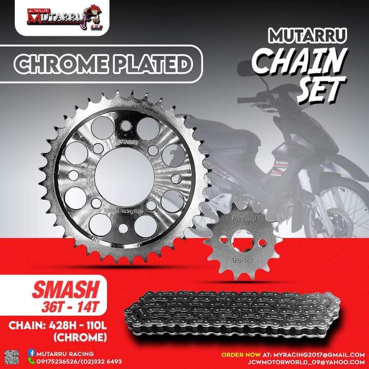 MUTARRU CHAIN SET SILVER SMASH / WAVE / SNIPER / RAIDER MADE IN ...
