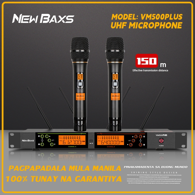 NEW BAXS VM500 Plus Wireless Microphone U -section Plus Frequency ...