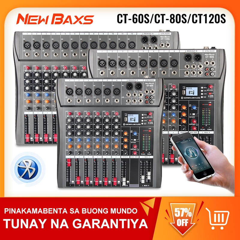 NEW BAXS CT60S/CT80S/CT120S Propesyonal na Audio Mixer 6/8/12 channel ...