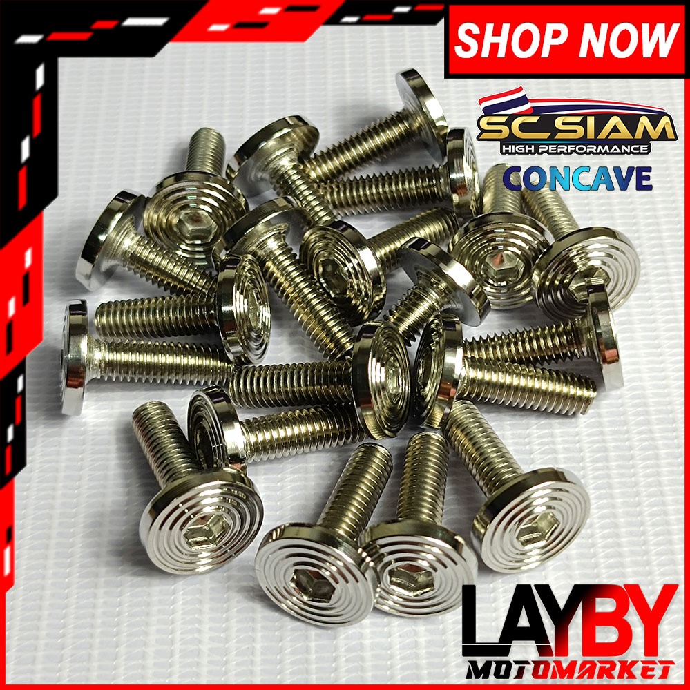THAILAND SC SIAM CONCAVE STAINLESS BOLTS 6X20 BODY BOLT WAVE / XRM ...