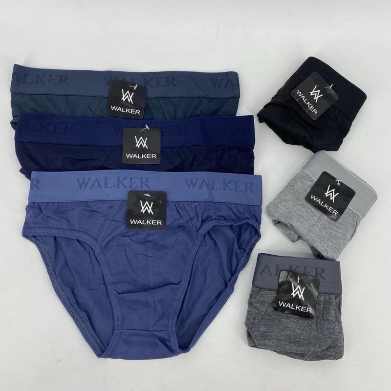 6 12Pieces Men's 100% Cotton Walker Brief Underwear | Shopee Philippines
