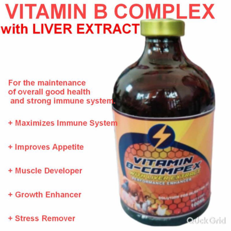 VITAMIN B - COMPLEX W/ LIVER EXTRACT (100ml ) free 1ml/cc Syringe ...