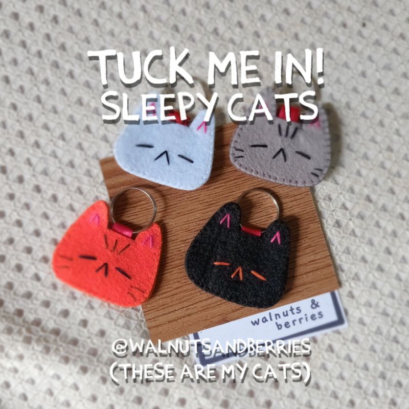 TUCK ME IN! Sleepy Cat Keychains | please read description | Shopee ...