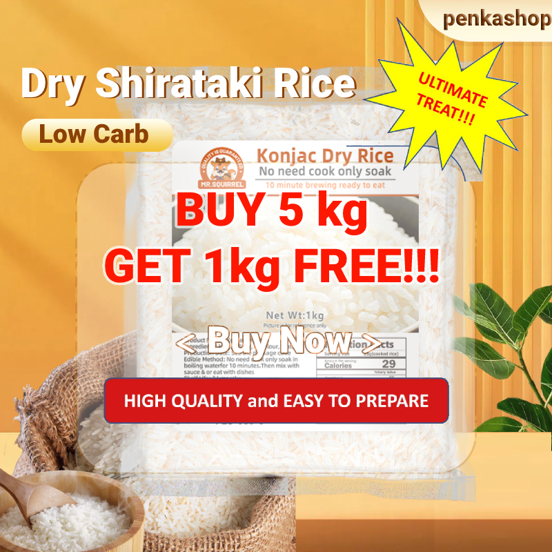 Shirataki Dried/Dry Rice (5kg + 1kg FREE) | Shopee Philippines