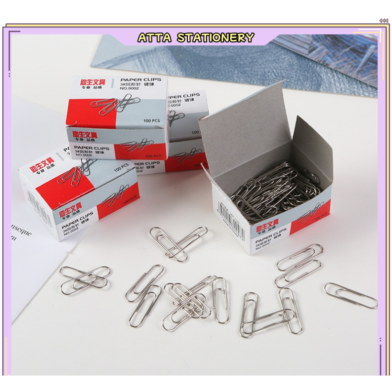 80PCS 28MM Metal Paper Clip Mini Document Organizing Stationery Office ...