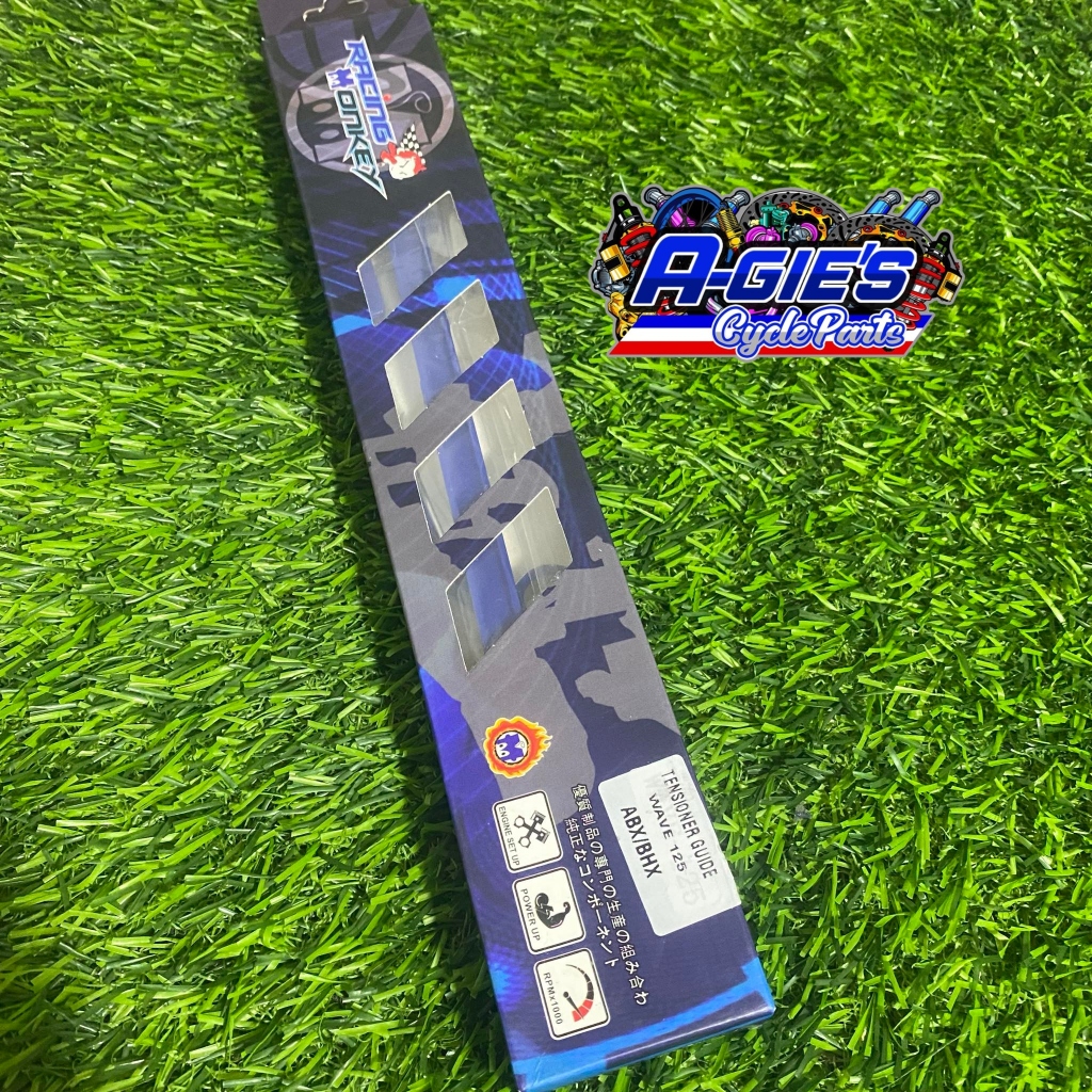 RACING MONKEY | TENSIONER GUIDE / TIMING CHAIN GUIDE SET BLUE | WAVE125 ...