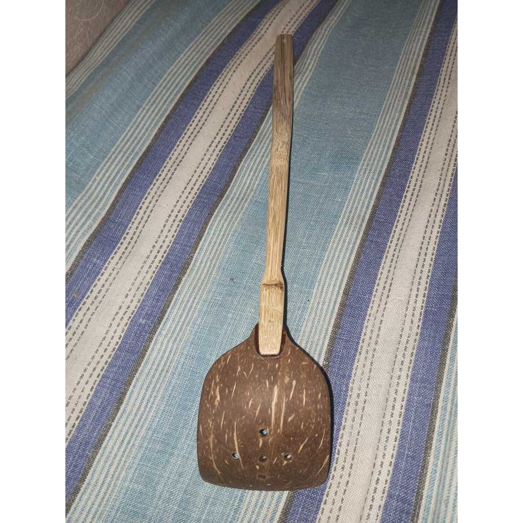 Mang Ed: Wooden Spatula: Kitchen Turner. Coconut Shell Wooden Syanse ...