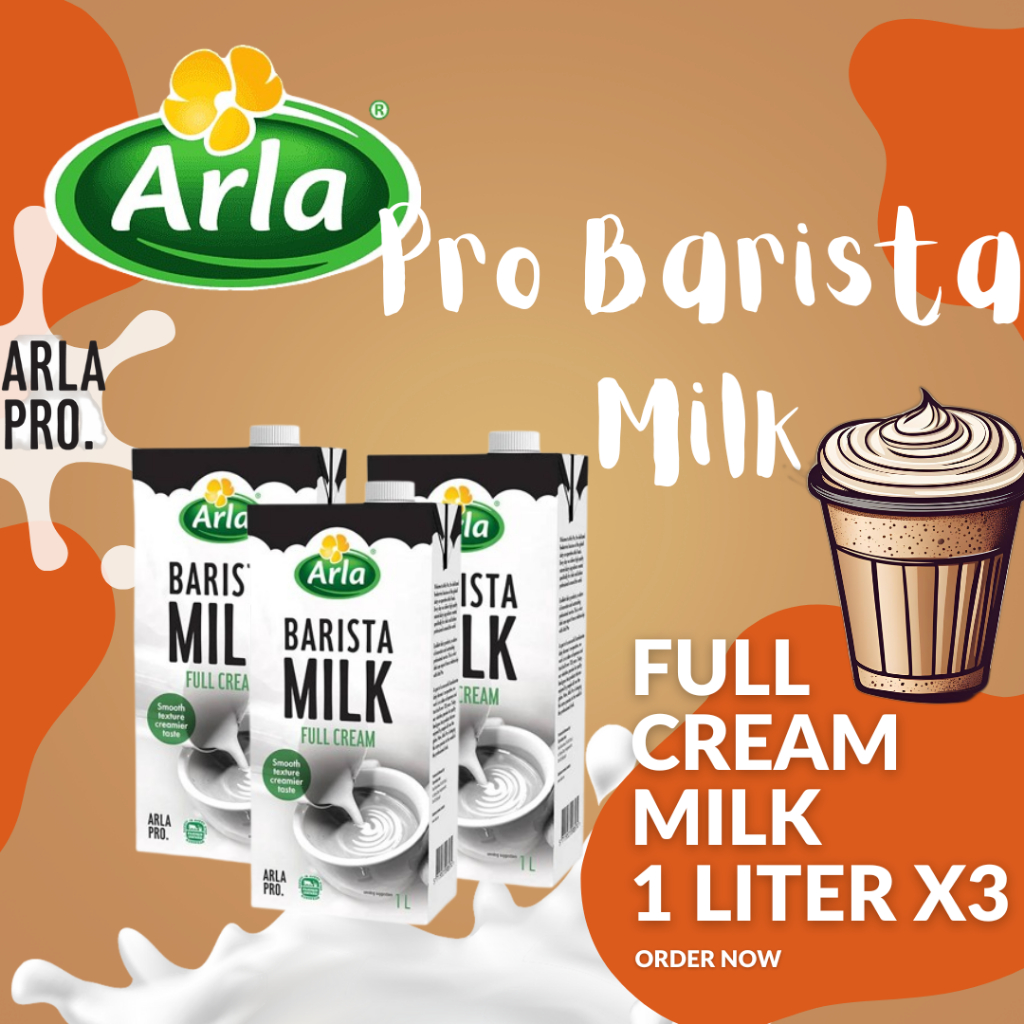 ARLA PRO Barista Full Cream Milk 1L x6 / x10 – Froths Like Dairy, Cafe ...
