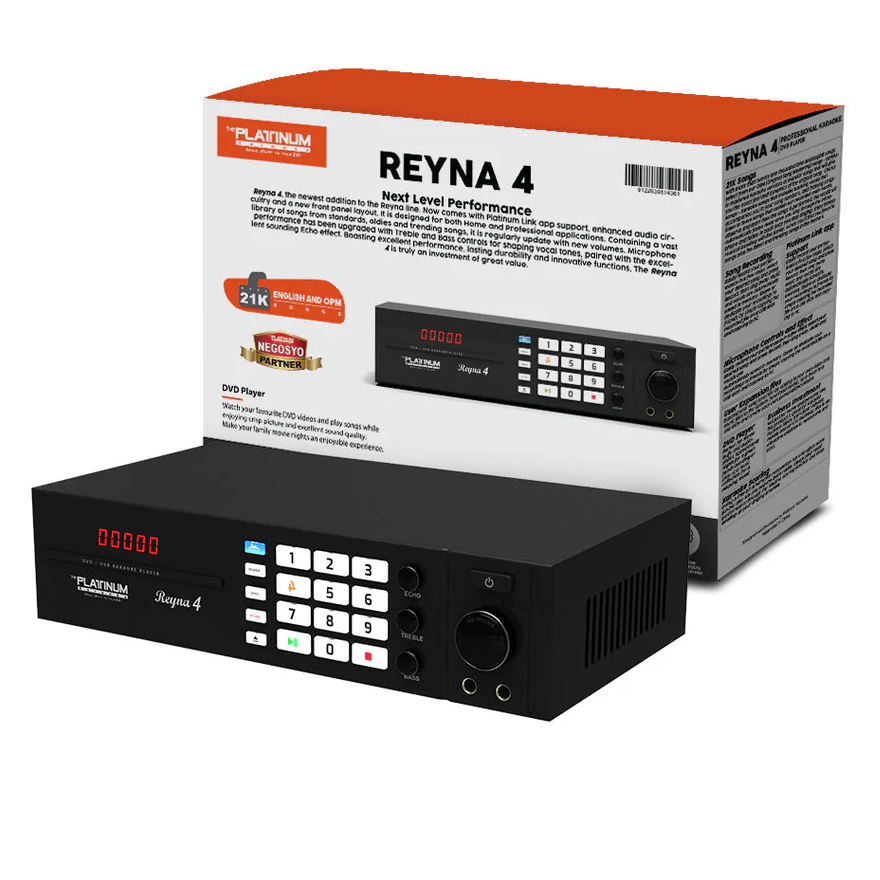 Platinum Karaoke Reyna 4 Player with 23,000++ Songs with Wired Microphone | Shopee Philippines