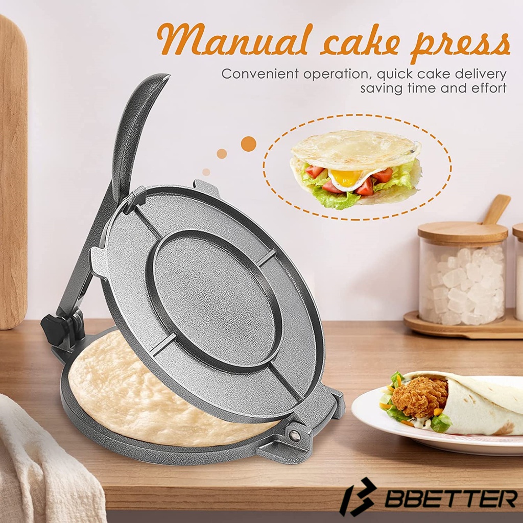 8-Inch Tortilla Maker Press Heavy Duty Restaurant Kitchen Tortilla ...