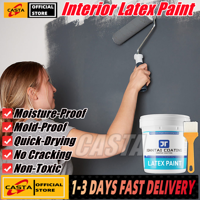 1L Eco-Friendly Latex Paints Coating, DIY, Mold-Resistant, Formaldehyde ...