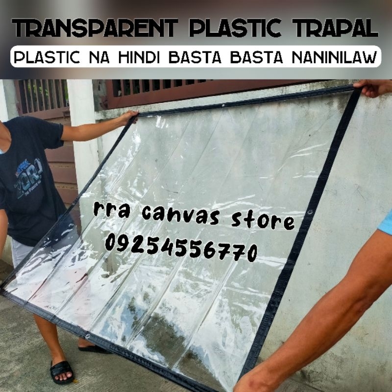 CUSTOMIZED SIZE BY INCHES TRANSPARENT PLASTIC TRAPAL WITH LINING GAUGE ...