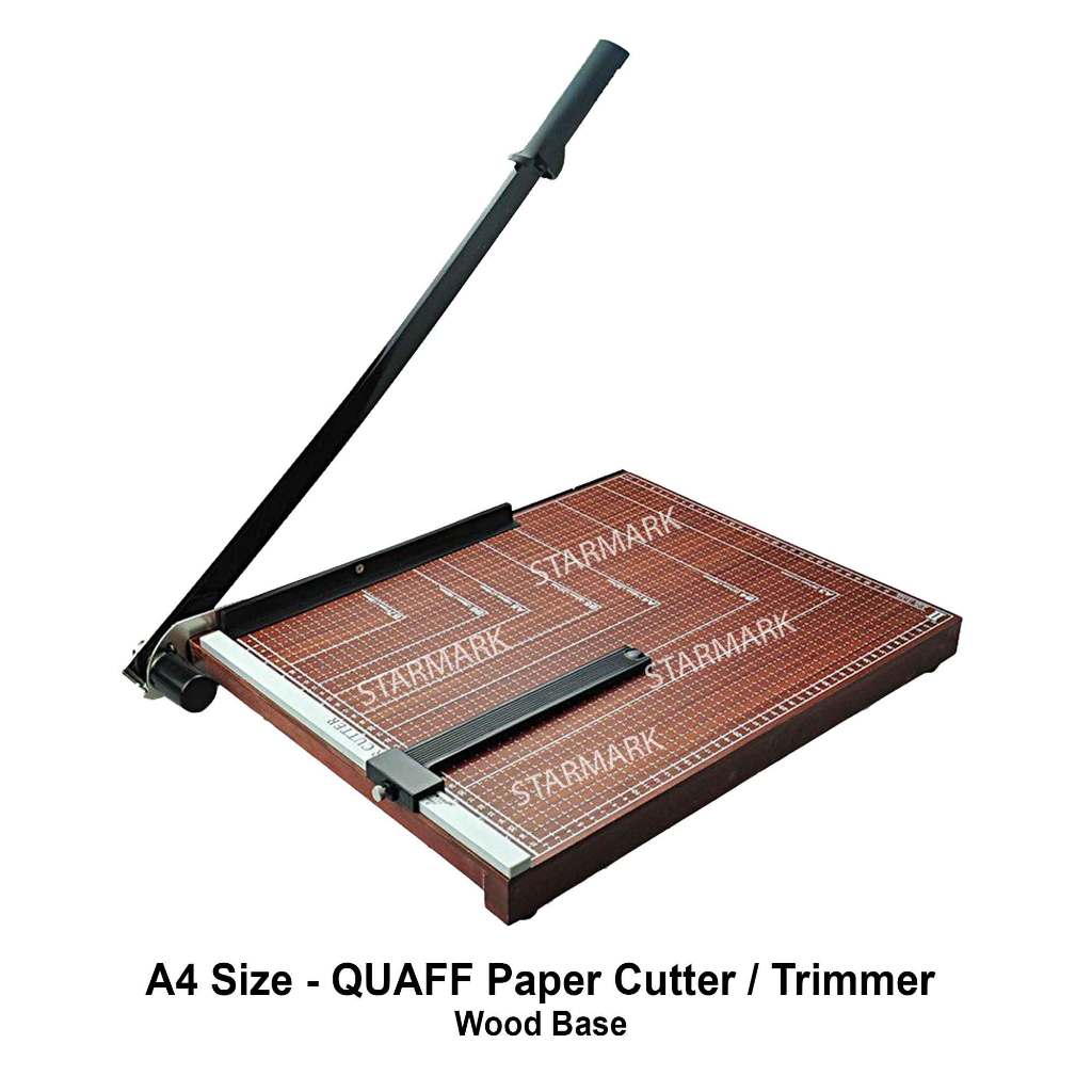 Quaff Paper Cutter Trimmer A4 Size Wood Base - Cutters Trimmers for ...