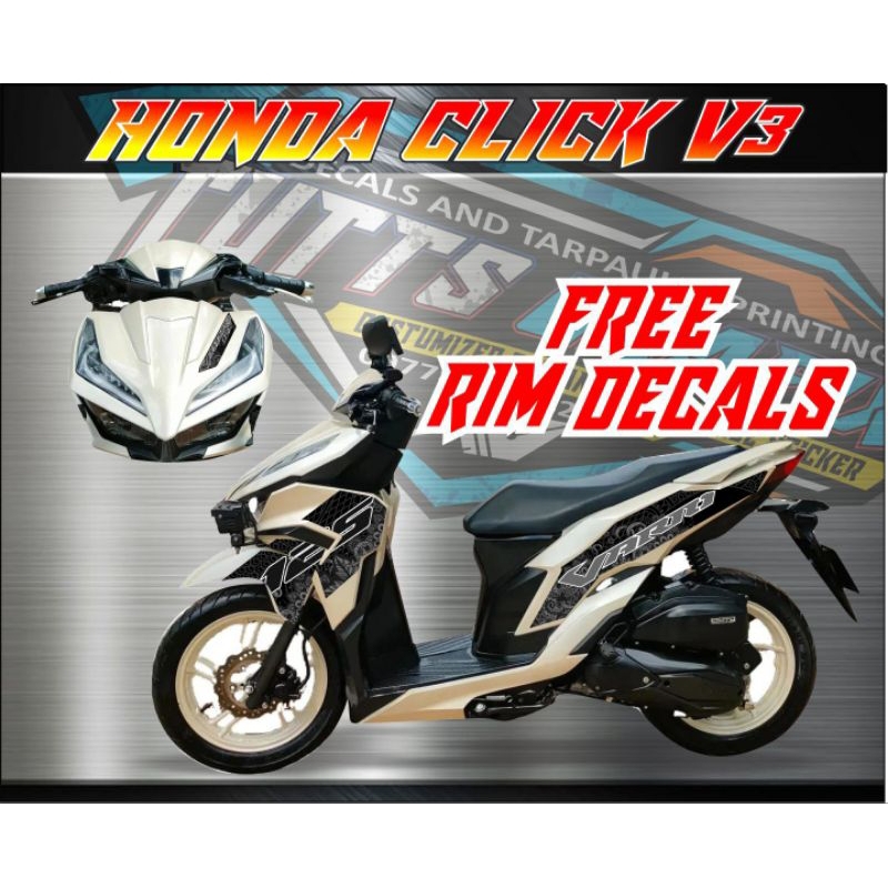 High Quality Custom Honda click v3 decals, Vario decals for honda click ...