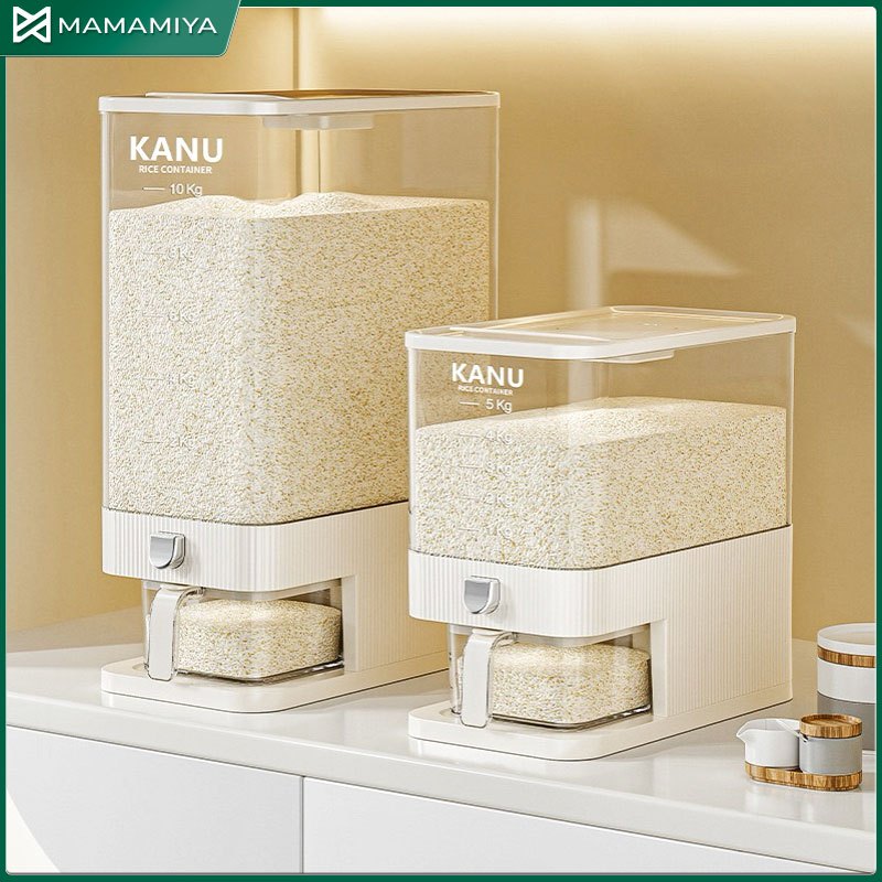 [Freebie]5kg 10kg Rice Dispenser and Transparen Storage Box Sealed ...