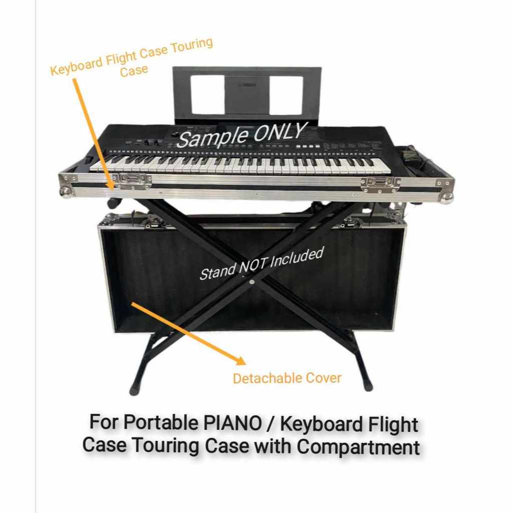 For Portable PIANO/ Keyboard FLIGHT CASE TOURING CASE w/compartment ...