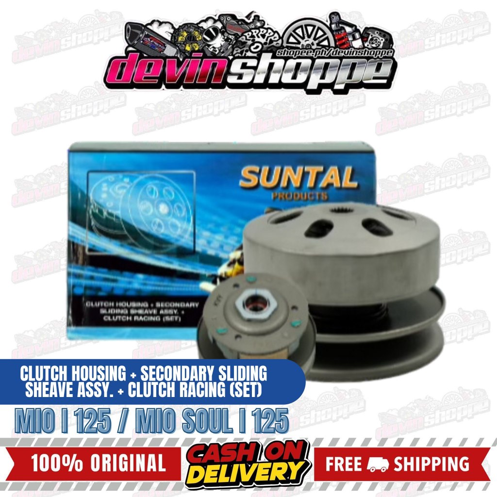 SUNTAL CLUTCH LINING ASSEMBLY WITH BELL AND TORQUE DRIVE ASSY FOR MIO I 125 / MIO SOUL I 125 ...
