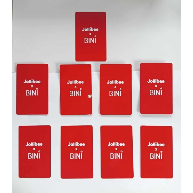 BINI JOLLIBEE JOLLIBINI PHOTOCARD 9pcs with backprint FANMADE MATTE ...