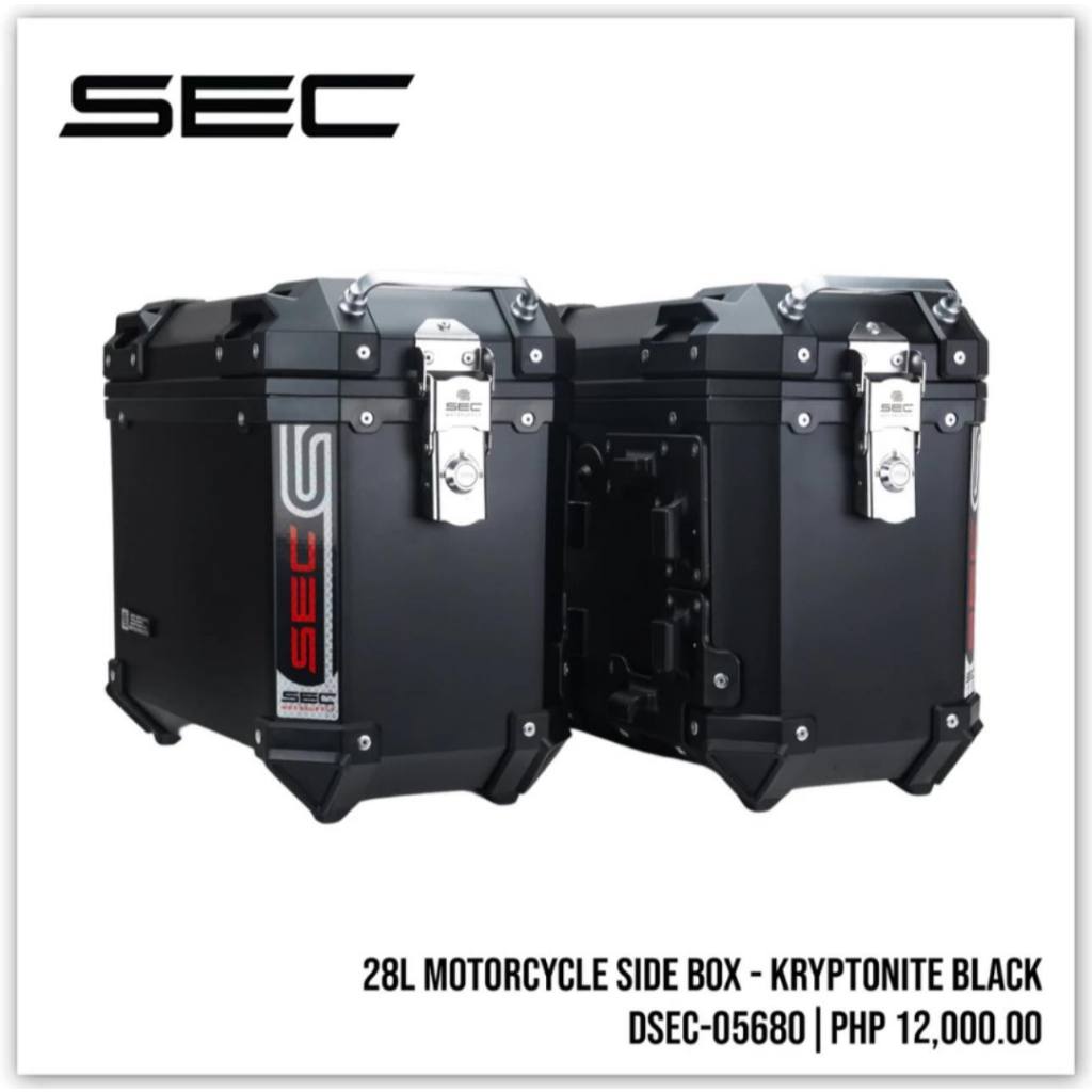 SEC KRYPTONITE SIDE PANNIERS 28L HARD PLASTIC SIDE BOX | Shopee Philippines
