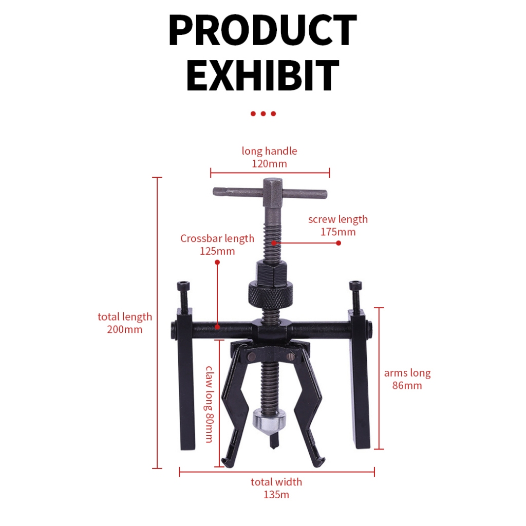 3-Jaw Pilot Bearing Puller auto labor-saving carbon Bushing Gear ...