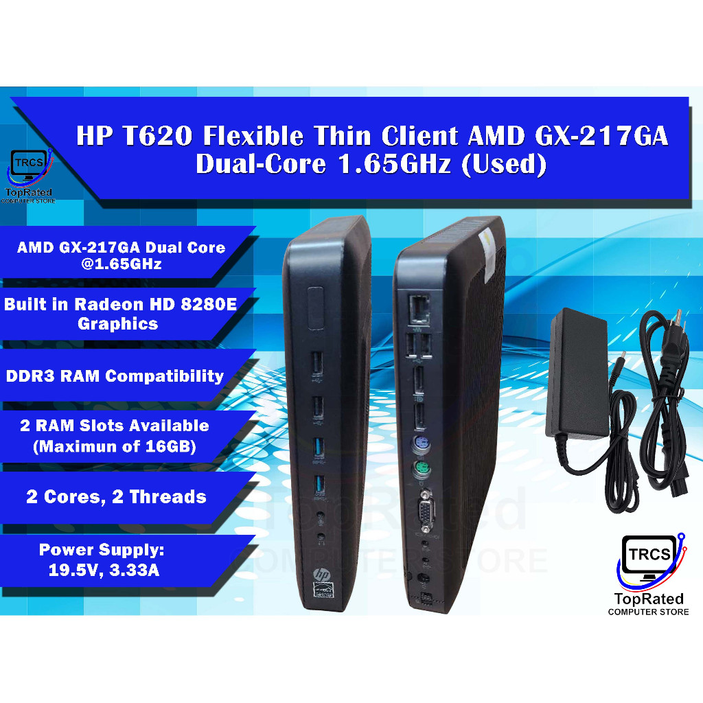 Desktop Computer HP T620 Flexible Thin Client AMD GX-217GA Dual Core 1 ...