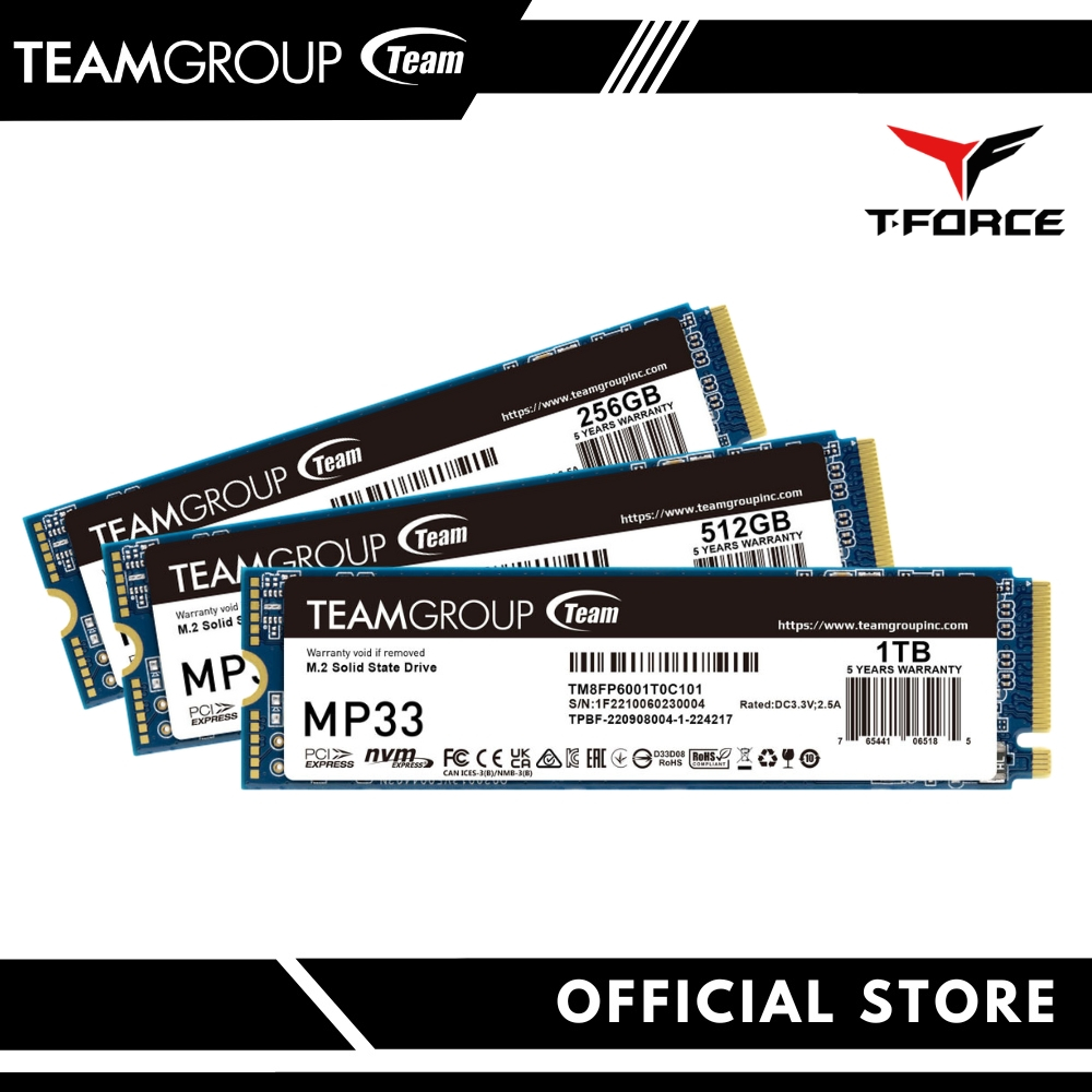 TEAMGROUP MP33 256GB | 512GB | 1TB 3D NAND TLC NVMe M.2 2280 Internal ...
