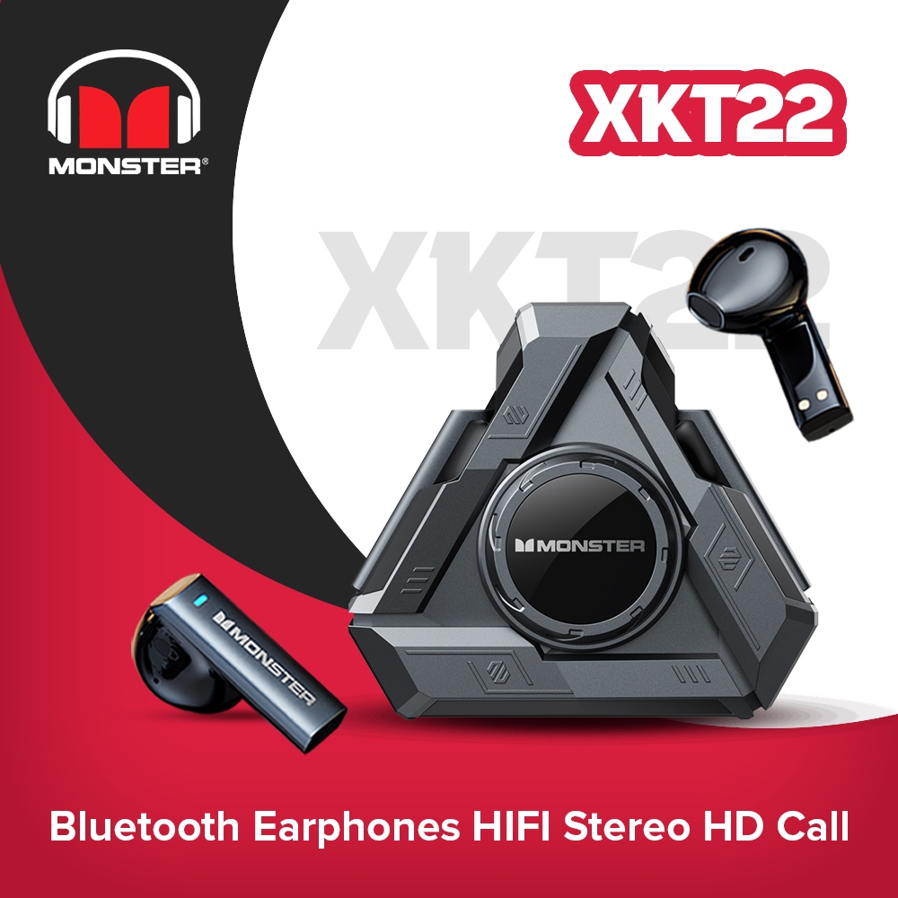 Monster XKT22 Bluetooth Earphones HIFI Stereo HD Call Bluetooth V5.4 ...