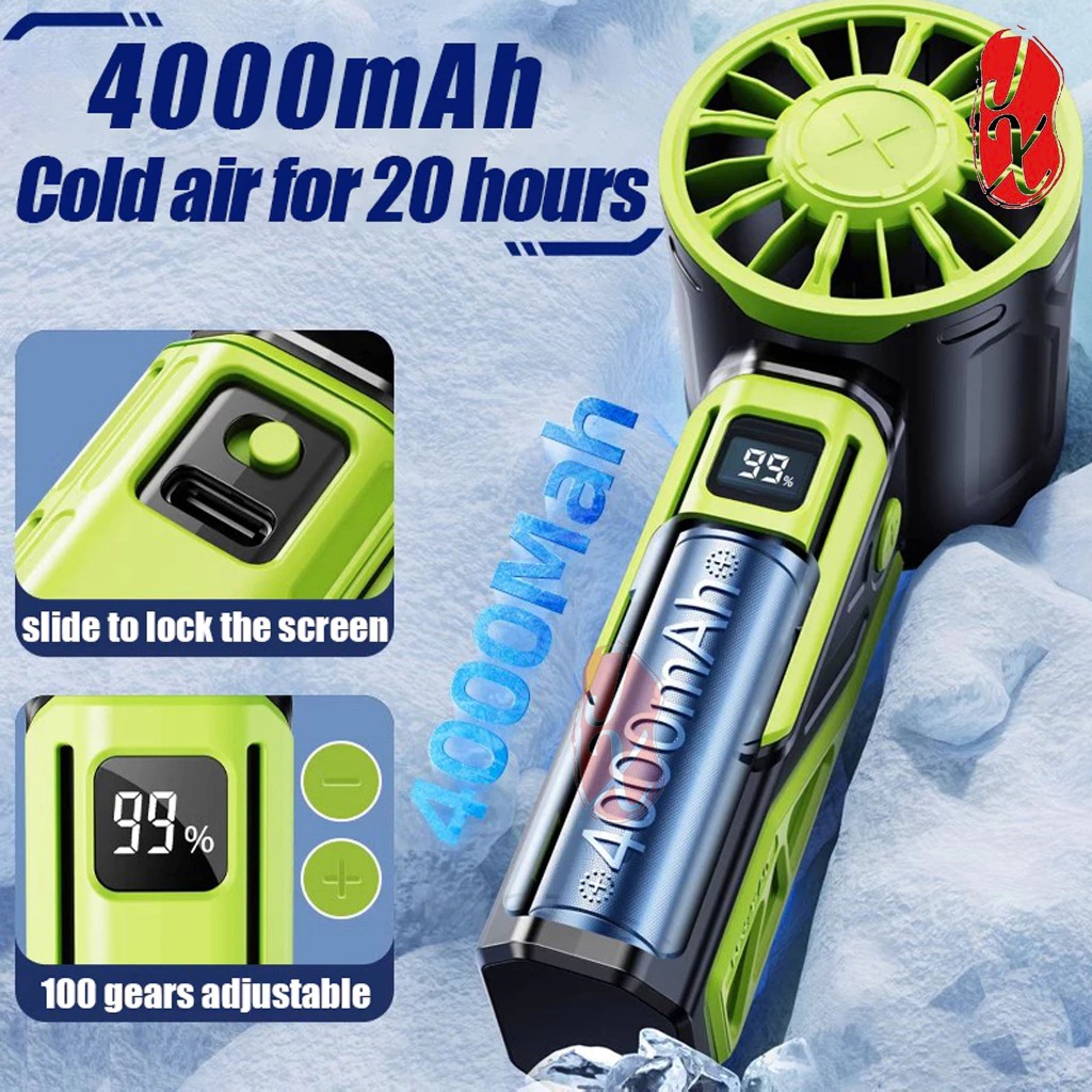 New 100-Speed Handheld High-Speed Fan Mech Outdoor Portable Fan ...