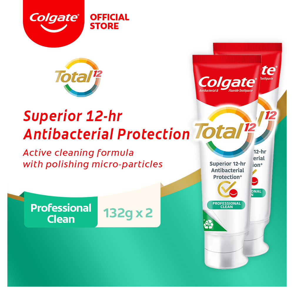 Colgate Total Professional Clean Toothpaste 132g Twin Pack | Shopee ...