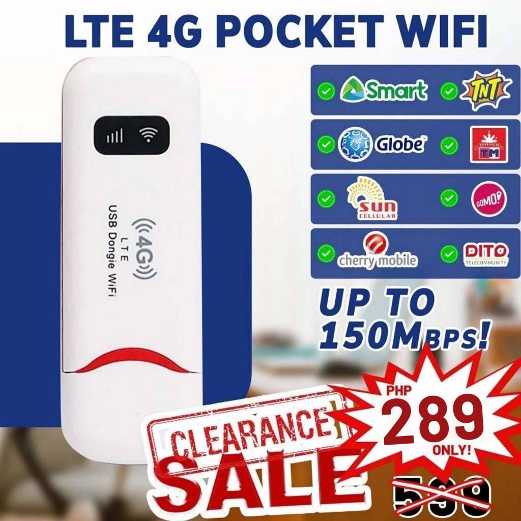 Wireless 4G LTE WiFi Router Modem Universal SIM Card 150Mbps USB Mini ...