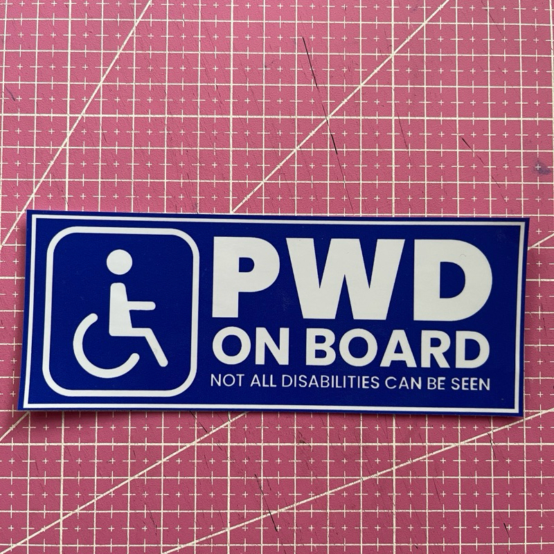 PWD on Board Sticker | car sticker | car decal | Shopee Philippines