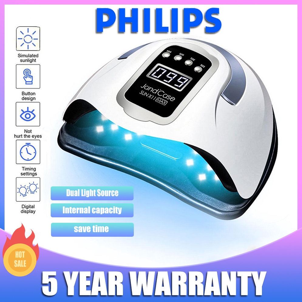 PHILIPS UV light nail dryer Quick dryer Auto Sensor Gel Polish nail ...