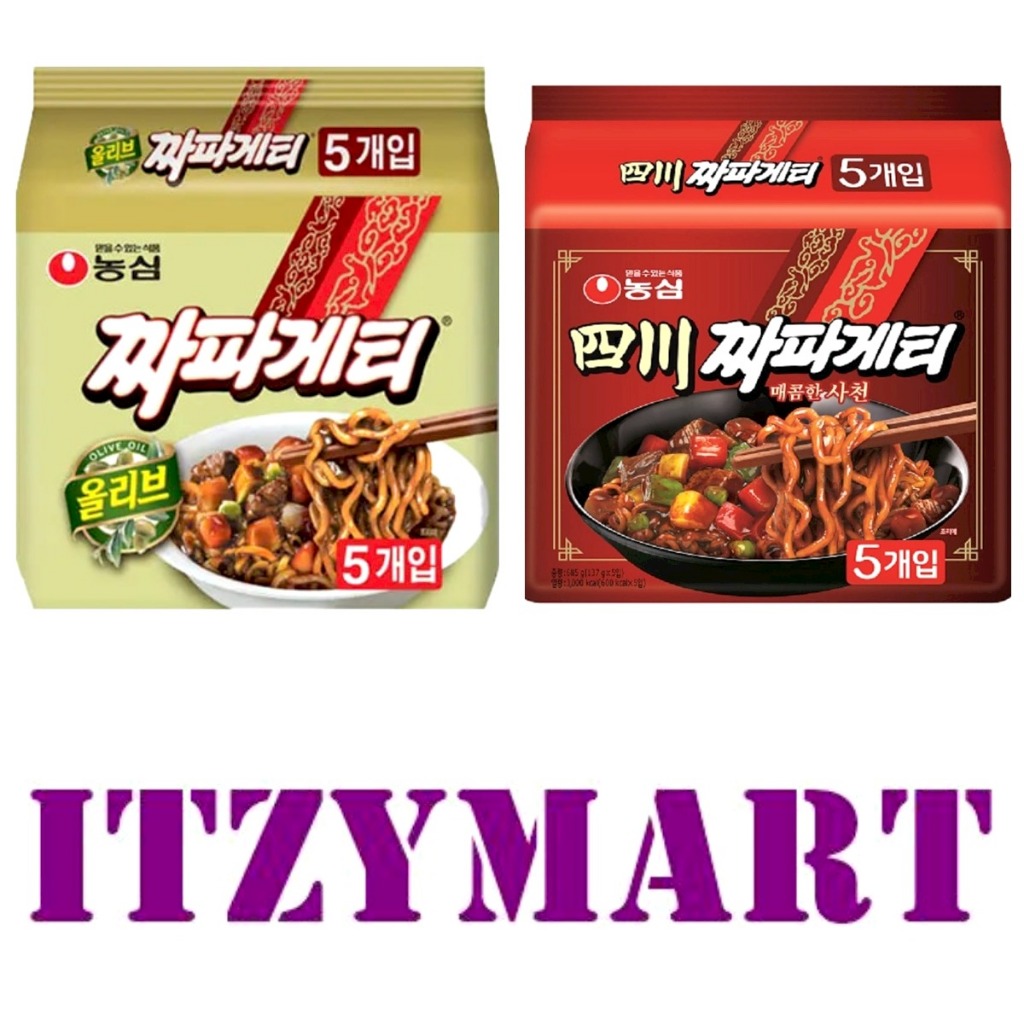 NONGSHIM JJAPAGHETTI AND SPICY SICHUAN JJAPAGHETTI POUCH | Shopee ...