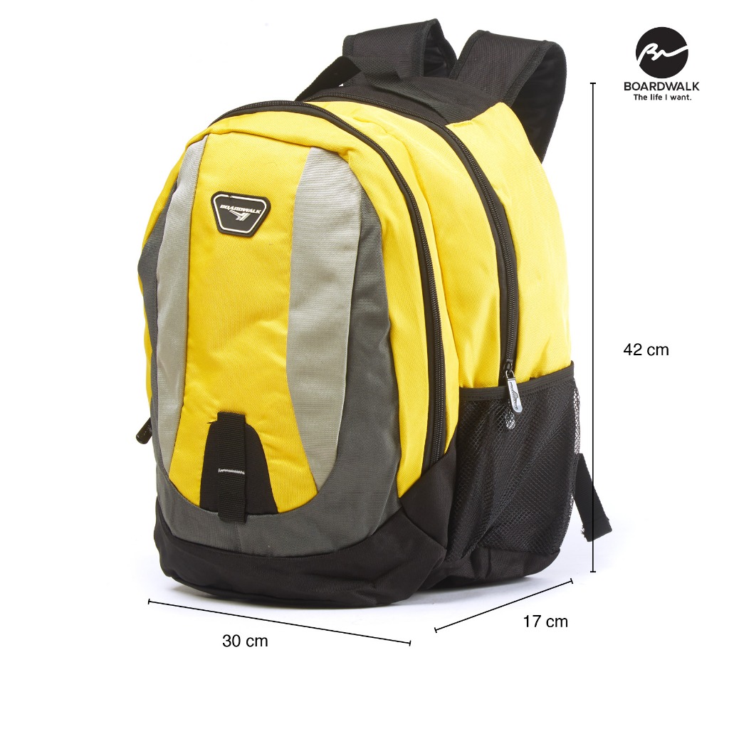 Boardwalk Daudin Mens Backpack with Yellow and Gray Design | Shopee ...