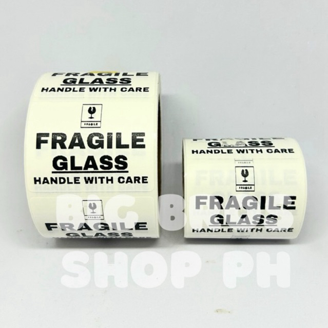 Fragile Glass Thermal Sticker V2 50 pcs | 100pcs | 400pcs | Shopee ...