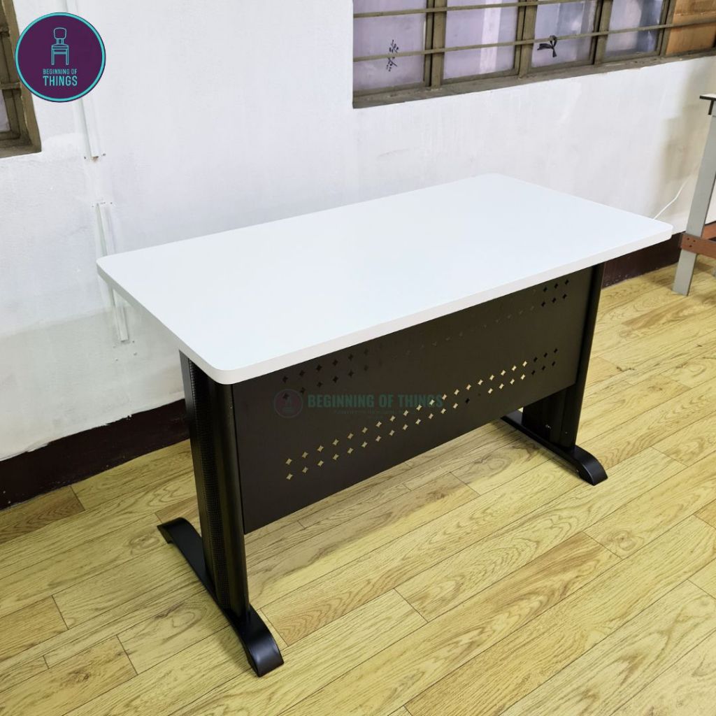 JENNER 60 x 120 CM Wide Black Metal Legs Rectangular Work Computer ...