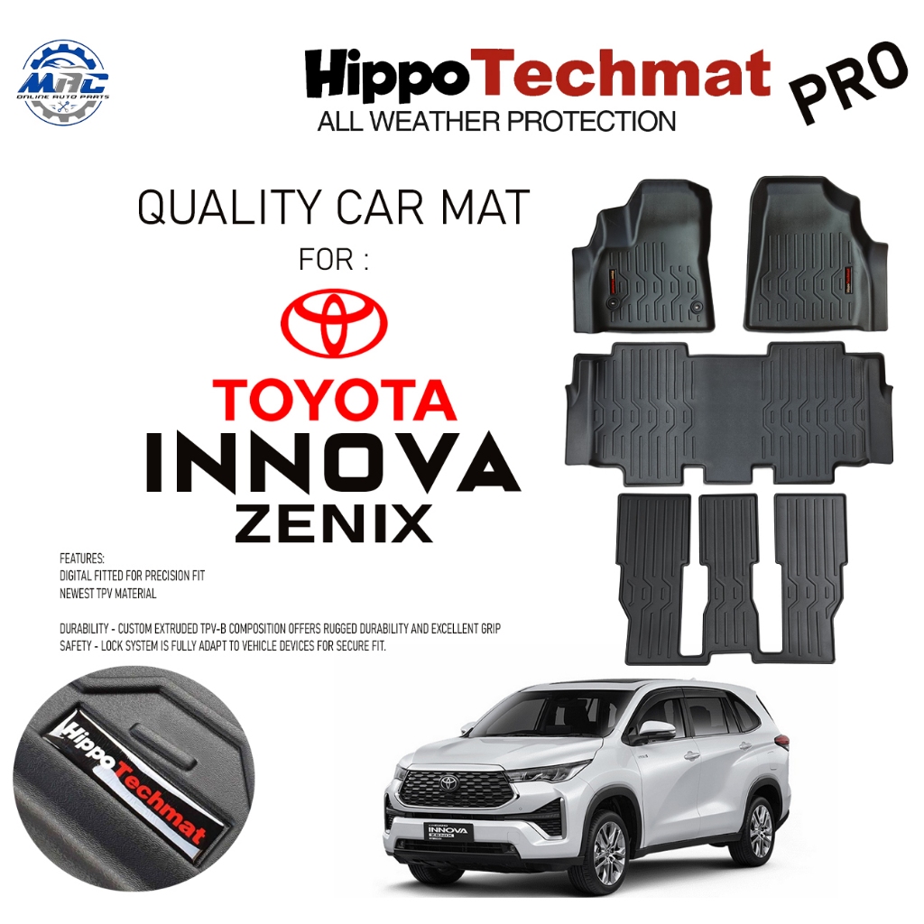 HIPPO TECHMAT PRO for Toyota Innova Zenix Deep Dish matting | Shopee ...