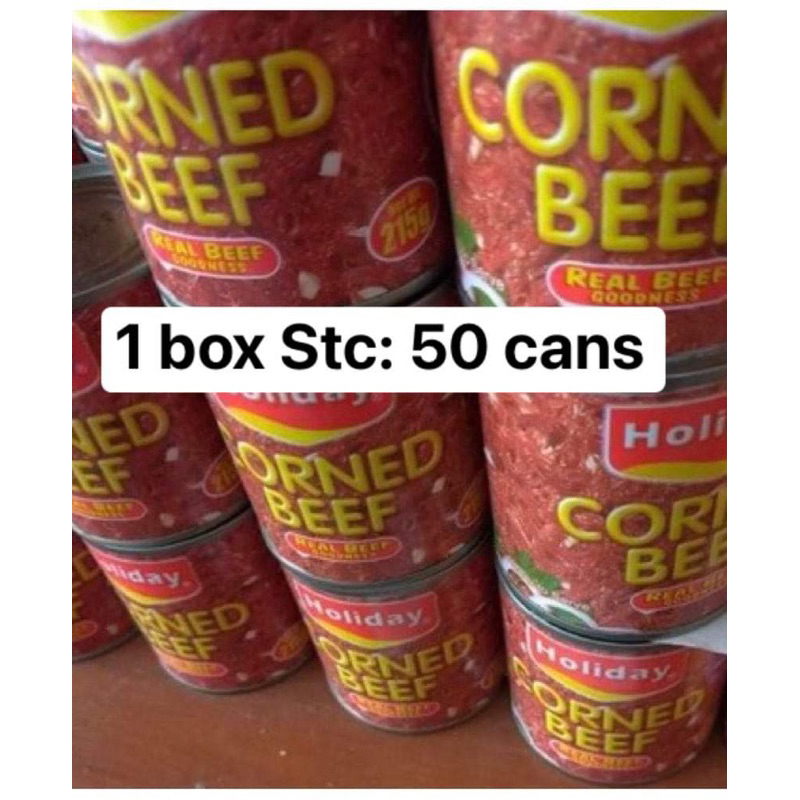 1 box Holiday corned beef 215grams (50 cans) | Shopee Philippines