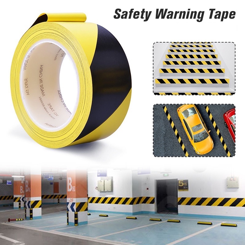 2inches 15meter 1pc/6pcs PVC Caution Warning Tape Alert Tape Black ...