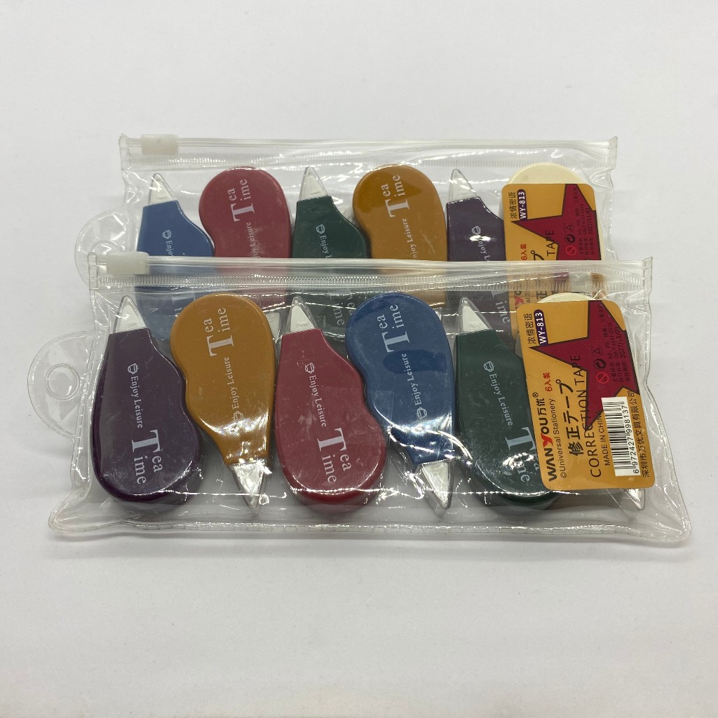 Correction Tape Set 6pcs with Clear Case Erasure Tape Office and School ...