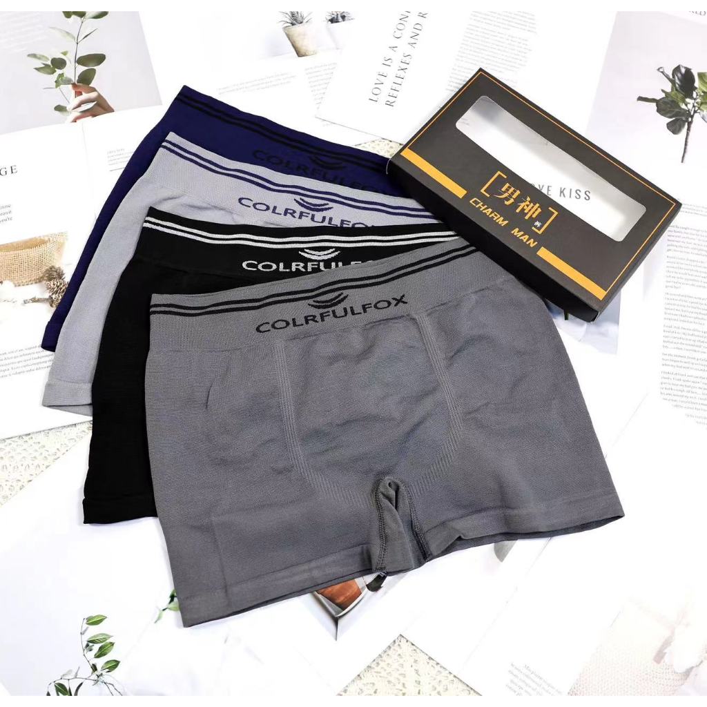Men's Seamless Sports Boxers Brief 4 pieces in a pack | Shopee Philippines