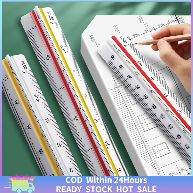 Three-angle Scale Ruler Triangle Multi-proportion Mitsubishi Scale ...