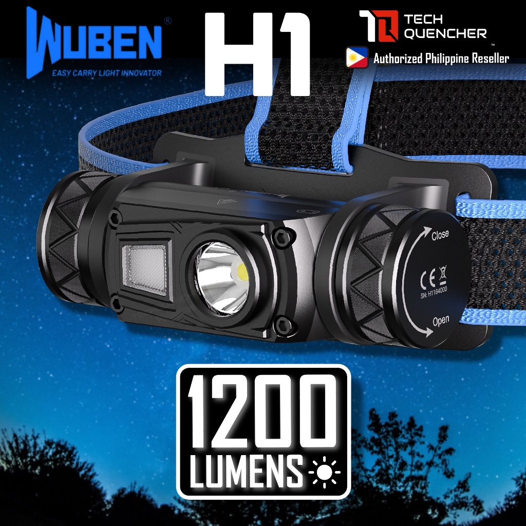 Wuben H1 Headlamp - 1200 Lumens - 125 meters - USB-C Rechargeable ...